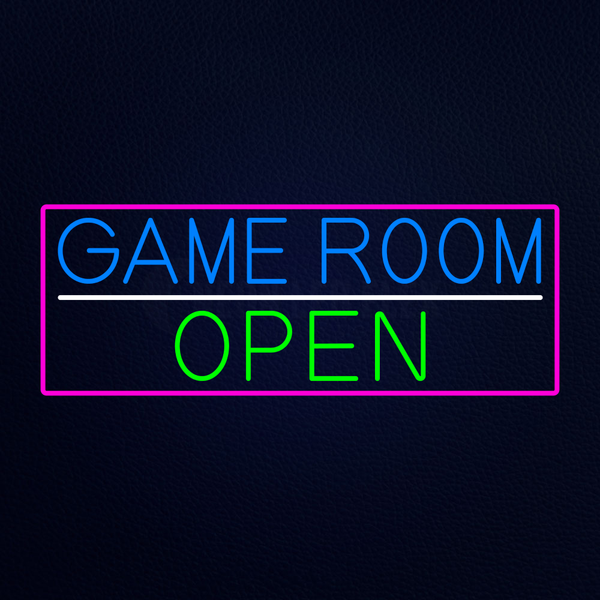 Game Room Open With Border Neon Sign – NEON-LEDFLEX