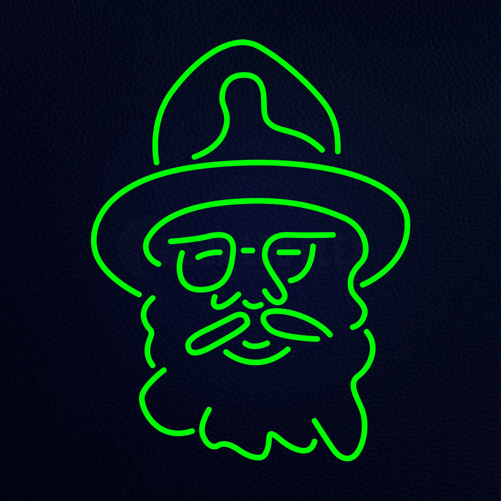 Green Man Logo Neon Sign – NEON-LEDFLEX